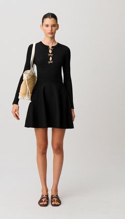 Claudie Pierlot Robe courte maille nauds