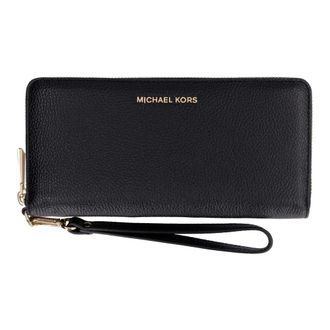 Michael Kors Femme, Accessoires, Noir, Taille: ONE Size Continental Leather Wallet