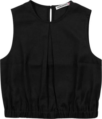 Patrizia Pepe Femme, Blouses et Chemises, Noir, Taille: 40 FR Top sans Manches