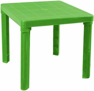 Generic Kunststofftisch für Kinder Spieltisch Hartplastik Tisch 50 * 50 Indoor / Outdoor Kindertisch Bunte Tische für Kinder (Grün)