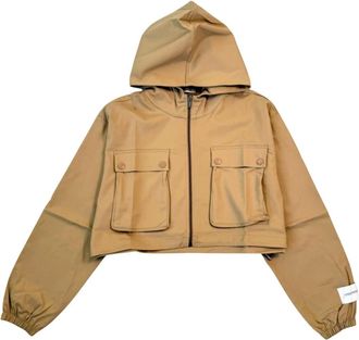 Hinnominate Hinnominate, Femme, Vestes, Beige, Taille: 36 FR Cropped Jacket