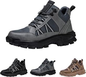 Generic Bottes de s&eacute;curit&eacute; pour homme imperm&eacute;ables et l&eacute;g&egrave;res avec support de cheville &agrave; lacets rapides, anti-perforation, respirantes, confortables avec seme