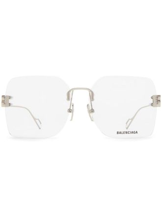 Balenciaga lunettes de vue à logo BB - Argent