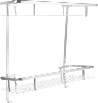 Valiclud Wandablage Bad Aluminiumlegierung Duschregal mit Ablaufl&ouml;chern Selbstklebend Toilet Storage Rack f&uuml;r Shampoo Duschgel Badutensilien Aufbewahrung Badez