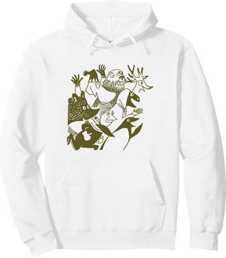 Moomin Laufende Charaktere aus Olive Moomins Winter Follies Pullover Hoodie