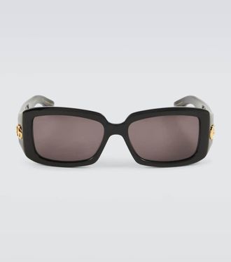Gucci Eckige Sonnenbrille Double G