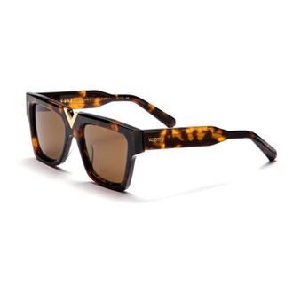 Valentino Retro-inspirierte Sonnenbrille Braun Schildpatt Gold - - Accessories - Damen - Braun - ONE SIZE