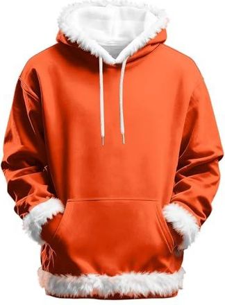 Generic Sweat à capuche en polaire pour homme, manteau moelleux confortable pour hommes et femmes, automne hiver, couleur unie, manteau décontracté pour la vi