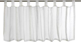 Elbersdrucke Bistrogardine Casa 09 beige transparent 48x140 cm 183875 Scheibengardine Kurzgardine f&uuml;r Wohnzimmer Schlafzimmer Flur Sichtschutz Privatsph&auml;re