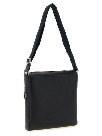 Ferragamo Monogram Embossed Crossbody Bag - Black