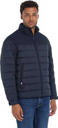 Tommy Hilfiger Herren Pufferjacke Übergangsjacke, Blau (Desert Sky), XS