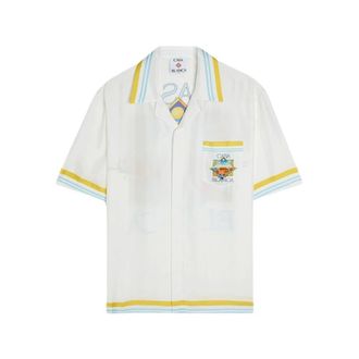 Casablanca Homme, Chemises, Blanc, Taille: XL Chemises Manches Courtes