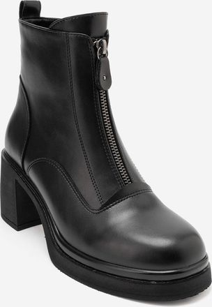 Prologue Stena Leder Vorderrei&szlig;verschluss Blockabsatz Stiefel