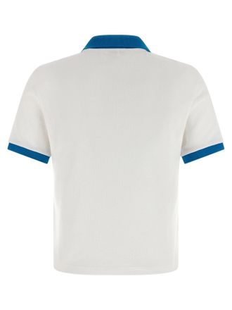Versace Logo-Embroidered Cotton Piquet Polo Shirt - White