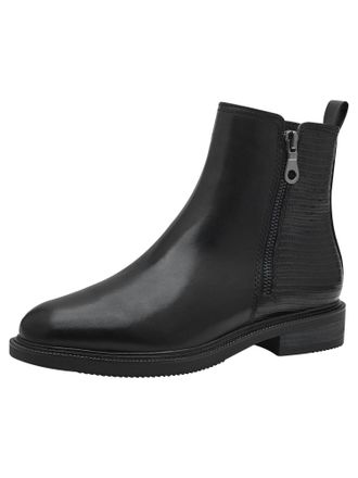 Marco Tozzi Damen Stiefeletten ohne Absatz mit Lederanteil Elegant, Schwarz (Black Comb), 37 EU