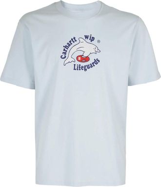 Carhartt Work in Progress Homme, Tops, Bleu, Taille: S T-shirt Lifeguards en coton bleu clair