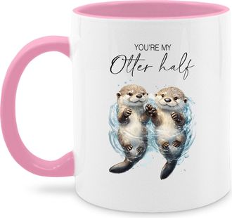 Shirtracer Tasse Tassen 325ml - You are my otter half I Otter Geschenk Pärchen Geschenke Valentinstag Paar Geschenk für Pärchen Weinachten I Jahrestagsgeschenk P