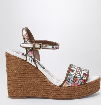 Dolce & Gabbana Wedge sandals with logo embroidery
