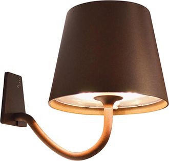 Zafferano LED Wandleuchte Poldina Corten, wiederaufladbar und dimmbar