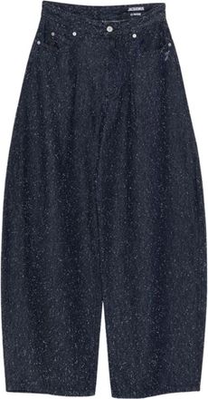 Jacquemus Femme, Jeans, Bleu, Taille: W26 Ovalo de-N&icirc;mes Denim Pantalons