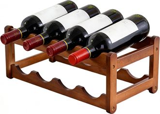 Generic Weinregal,8-Flaschen 2-Etagen Platzsparender Organizer - Weinaufbewahrungsregale | F&uuml;r Arbeitsplatte Innen Haushalt Familie Freunde Erwachsene M&auml;nner 