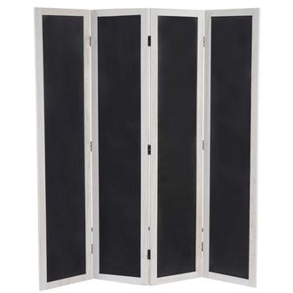 Mendler Paravent Tafel-AM, Raumteiler Trennwand Sichtschutz, Tafelfunktion, 155x137cm