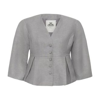 Karen by Simonsen Damen, Blusen & Hemden, Grau, 2XLGr&ouml;&szlig;e