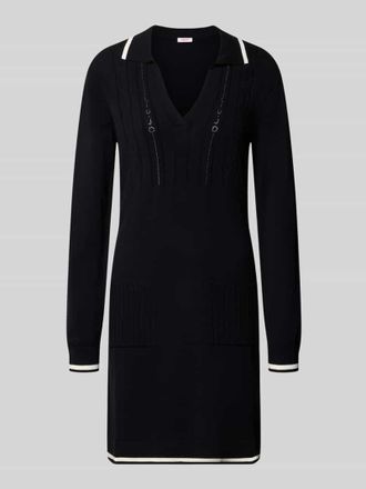 Liu Jo Knielanges Strickkleid mit Kontraststreifen
