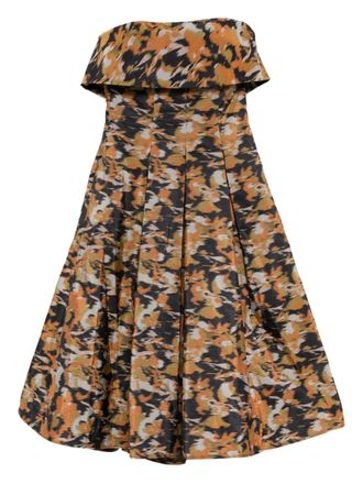 Amsale Kleid mit Print - Orange
