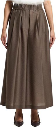 PESERICO Femme, Pantalons, Brun, Taille: 40 FR Pantalon Large 7/8