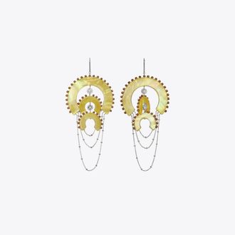 Tory Burch Damen Curiosity Chandelier-Ohrringe mit Kunstharz und Perlen