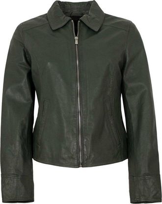 Jilani Lederjacke Elodi Jilani - Damen Lederjacke Lammnappa gr&uuml;n