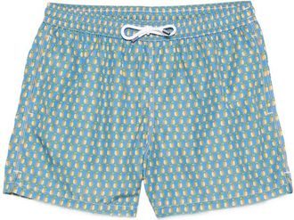 Fedeli Pineapple-print Swim Shorts