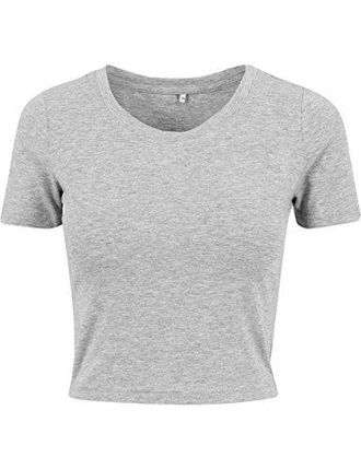 Build Your Brand Femme Ladies Cropped Tee T-Shirt, Gris, M EU