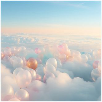 Wallario M&ouml;belfolie selbstklebend/Aufkleber, Tischfolie geeignet f&uuml;r IKEA Lack Tisch - M&ouml;beldeko Schwebende Tr&auml;ume in 55 x 55 cm