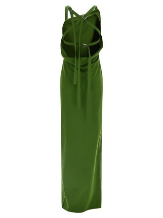 The Attico Womens Bicolor Viscose Long Dress