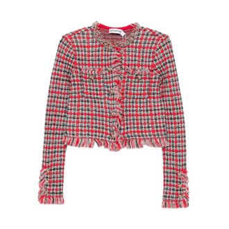 Self Portrait Femme, Vestes, Multicolore, Taille: 38 FR Veste en tweed