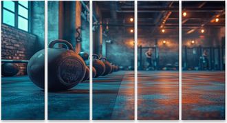 Islandburner Bild auf Leinwand Gym Fitness Studio dynamische Szene in einem CrossFit Studio Bilder Wandbilder Poster