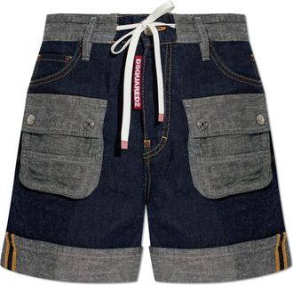 Dsquared2 Femme, Shorts, Bleu, Taille: 36 FR Cargo Shorts