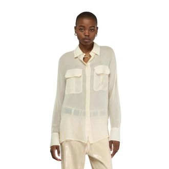 Semicouture Femme, Blouses et Chemises, Blanc, Taille: 38 FR Camicia