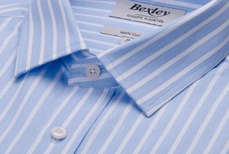Bexley Nizier - Chemise homme bleu ciel et blanc