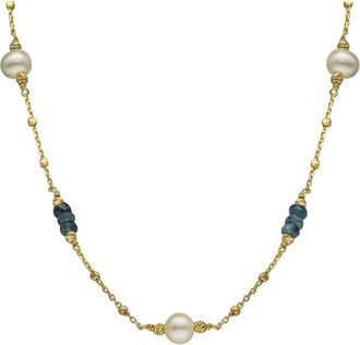 OrusBijoux Collier Argent Dor&eacute; Pierres Pr&eacute;cieuses Saphir V&eacute;ritable Et