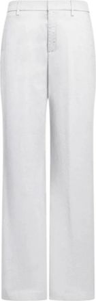 Dondup Femme, Pantalons, Blanc, Taille: 44 FR Wide Pantalons