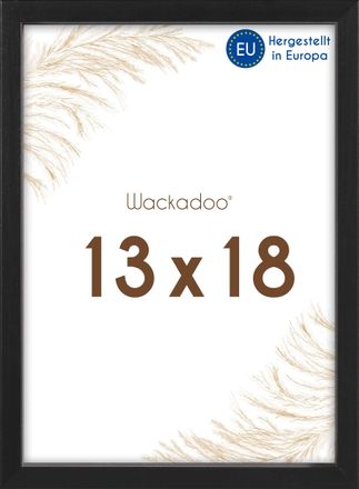 Wackadoo Bilderrahmen 13x18 schwarz Fotowand Fotorahmen mit Glas Holz Picture frame