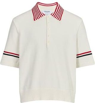 Thom Browne Polo droit manches courtes en maille