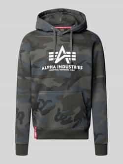 Alpha Industries Regular Fit Hoodie aus Baumwoll-Mix mit Logo-Print