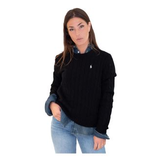 Ralph Lauren Femme, Pulls, Noir, Taille: 40 FR Haut de femme en coton noir - M, BLK