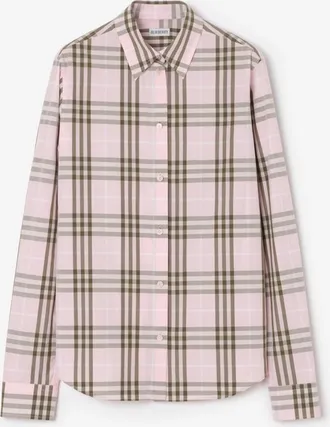 Burberry Chemise droite en coton Check, Size: 12