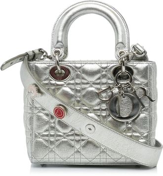 Dior Hobo Bags - Small Metallic Grained Calfskin Cannage My ABCDior - Gr. unisize - in Silber - f&uuml;r Damen