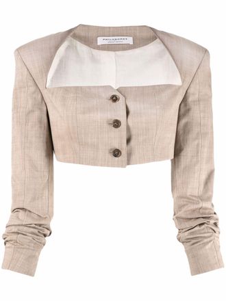 Philosophy di Lorenzo Serafini Cropped-Jacke - Nude